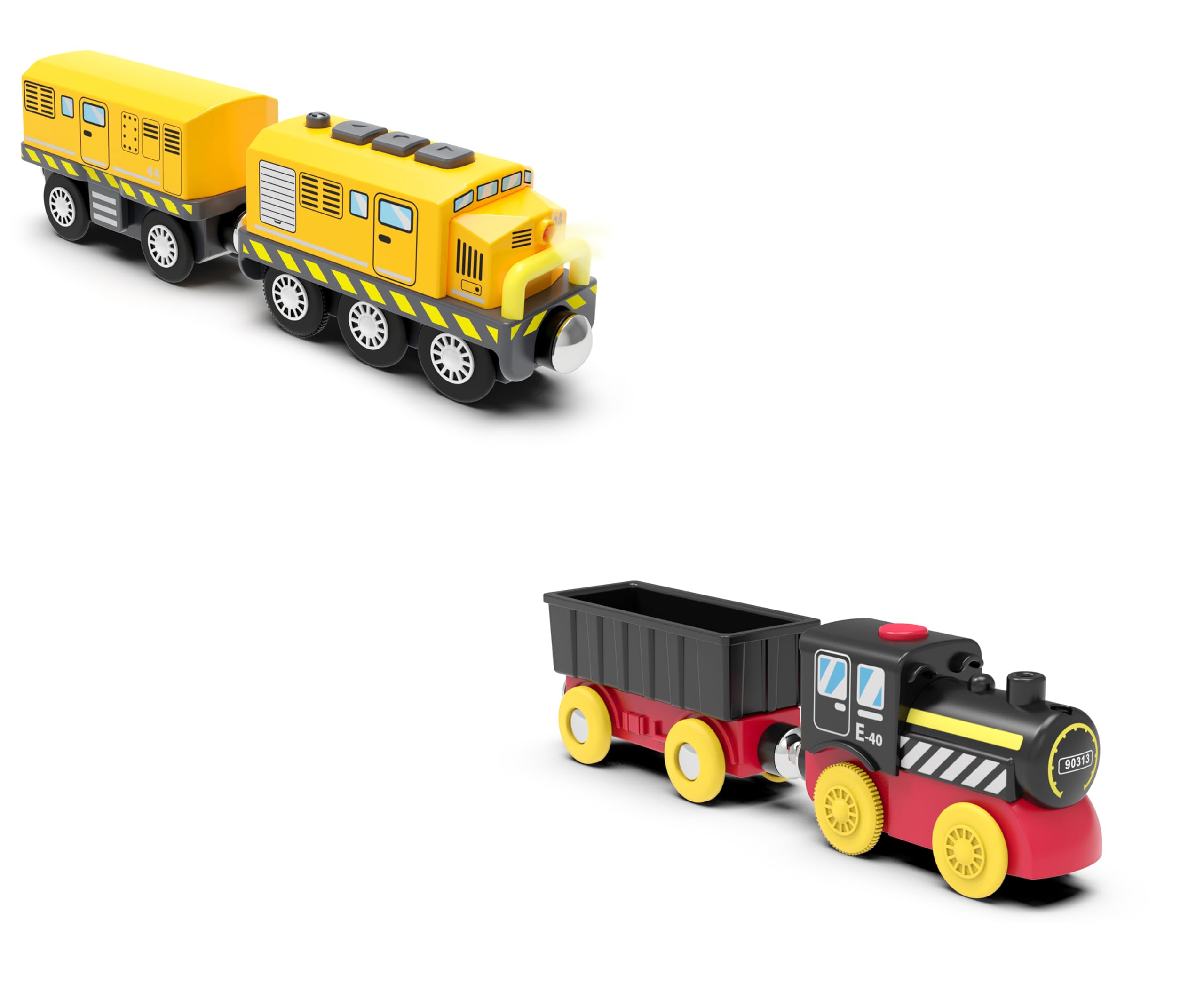 Amazon.com: Battery Powered Locomotive Train Set for Wooden Tracks ...