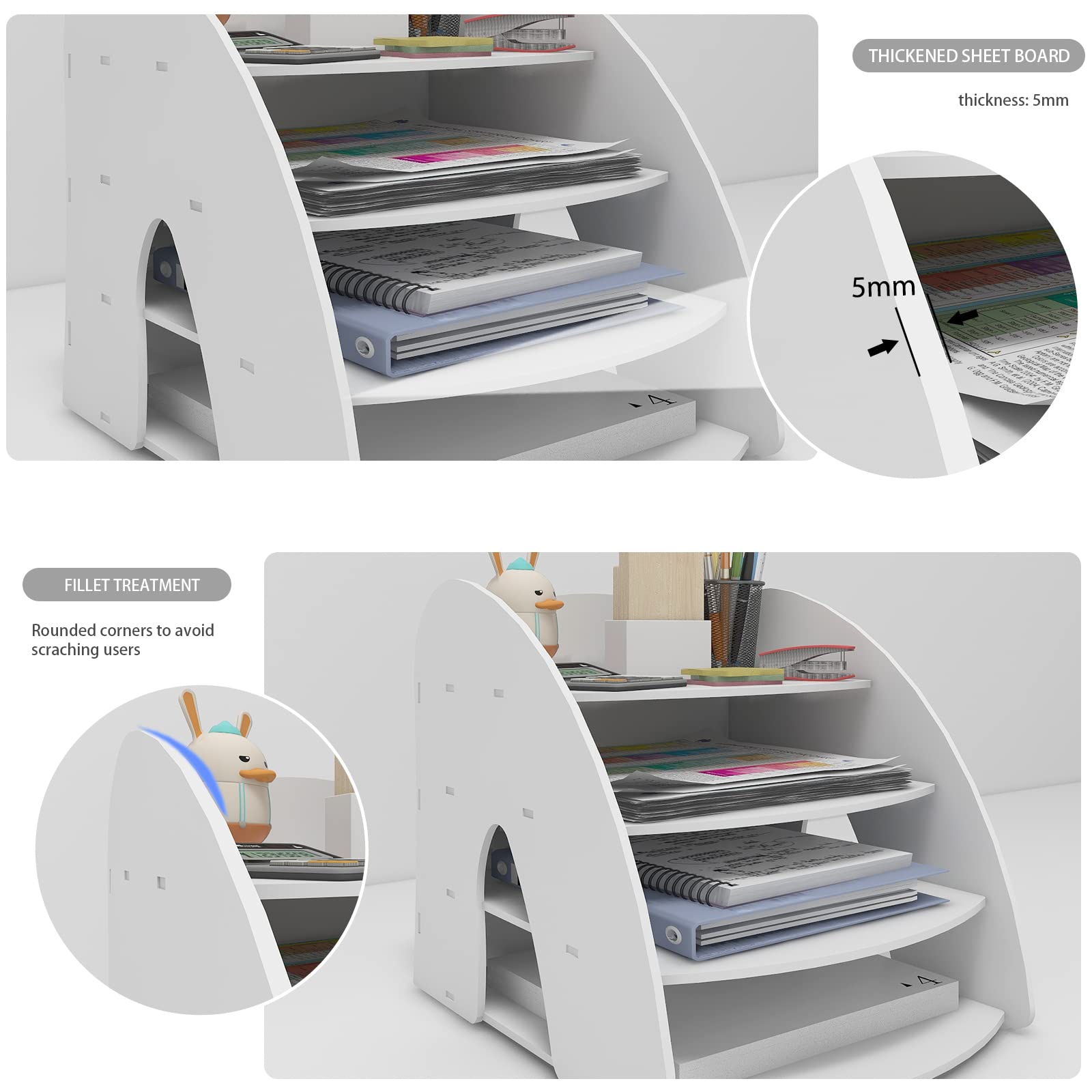 Snapklik.com : 4-Tier File Folder Paper Organizer For Desk Desktop ...