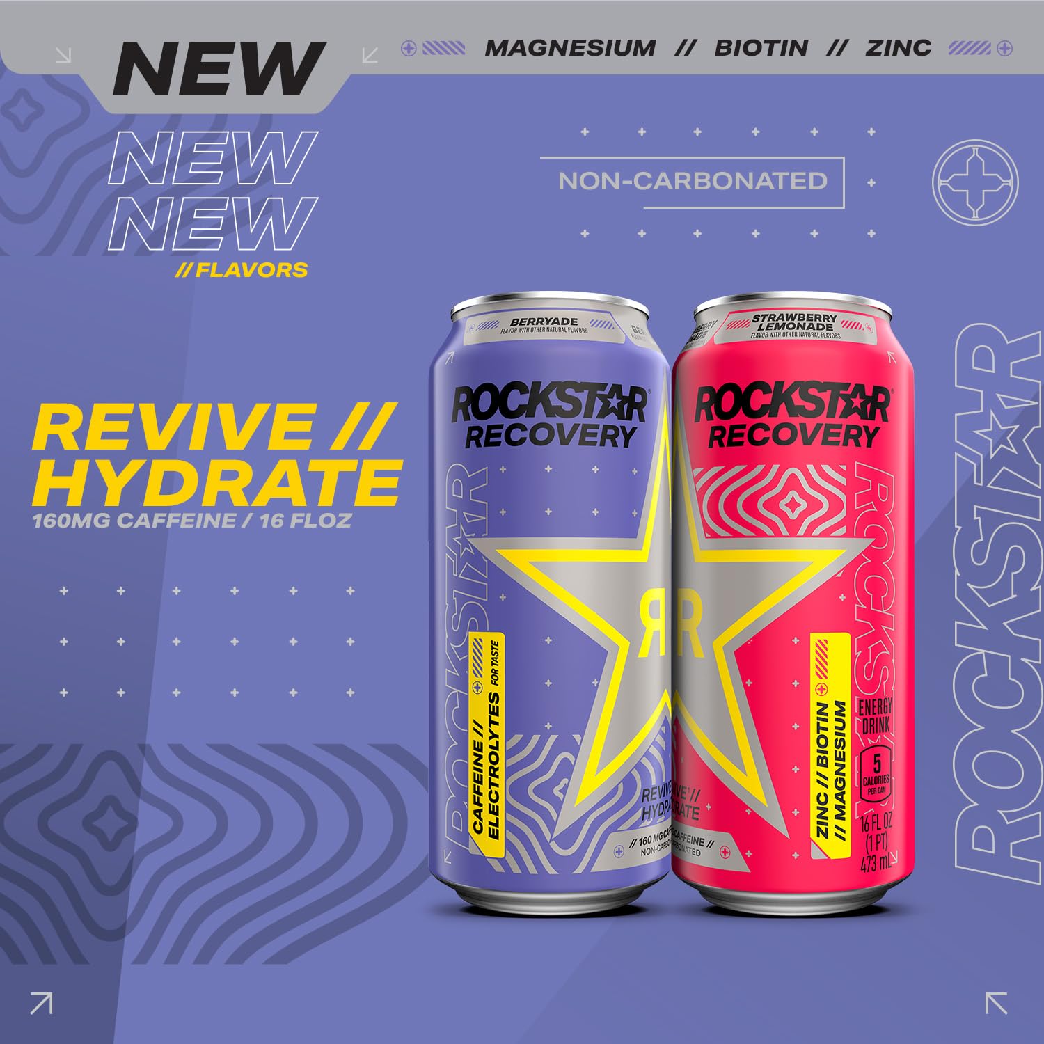 Snapklik.com : Rockstar Recovery Non-Carbonated Energy Drink, Berryade ...
