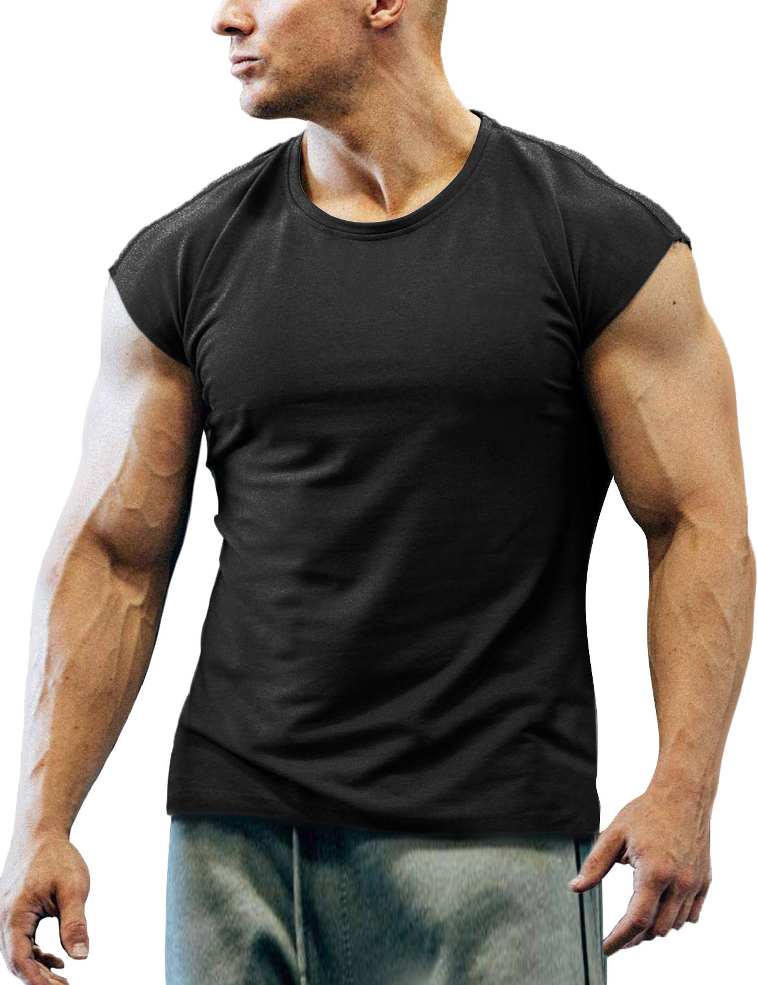 COOFANDY Men's Gym Workout T Shirt Short Sleeve Muscle Cut Bodybuilding ...