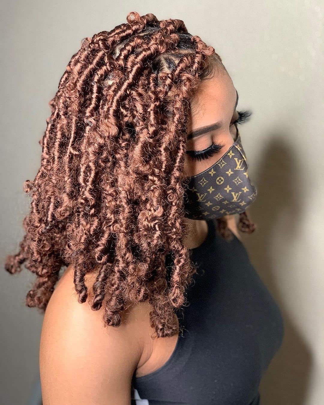 Buy BeverleeBrown Butterfly Locs Crochet Hair 12 Inch Bob Crochet ...