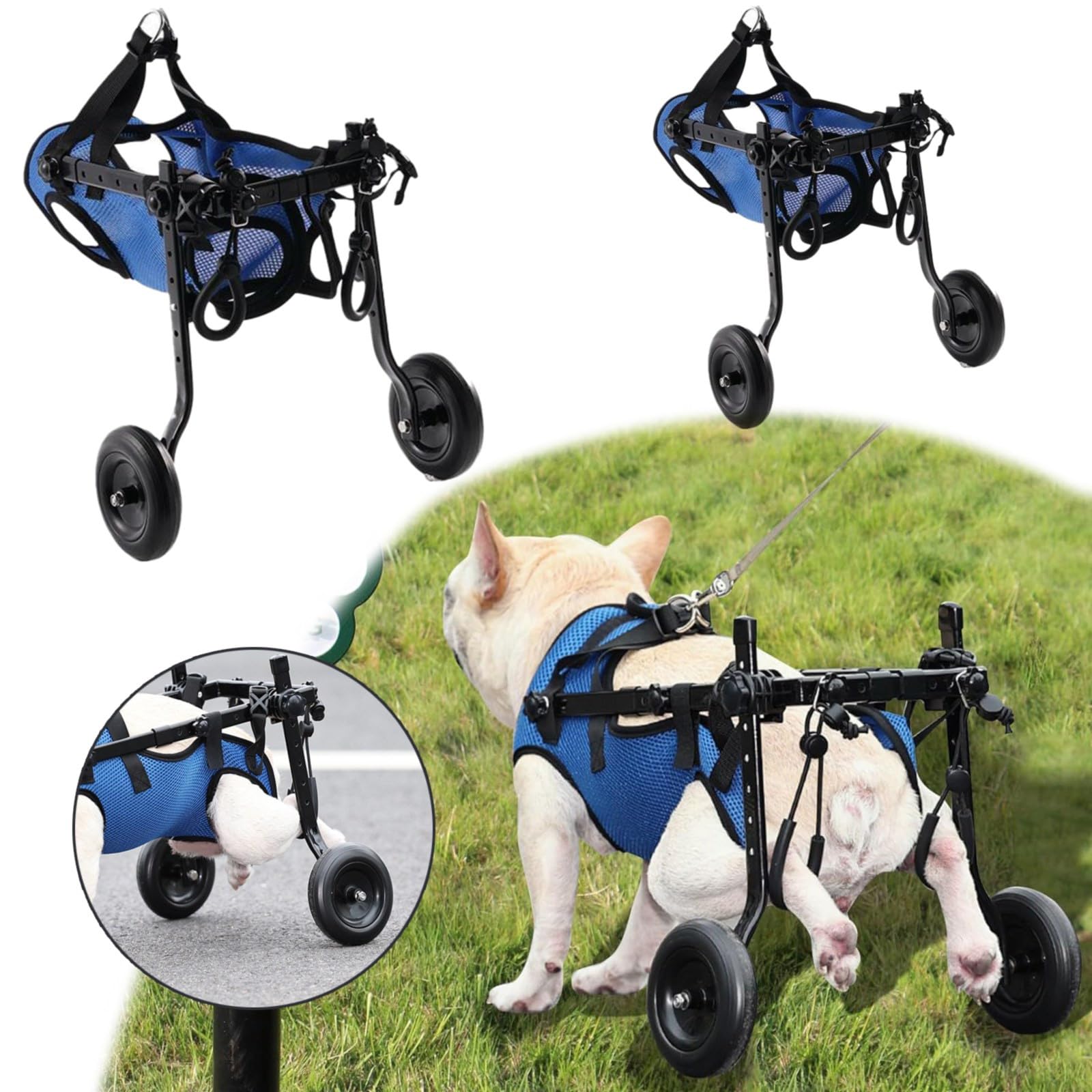 Amazon.com: Dog Wheelchair for Back Legs Adjustable Pets Cart with ...