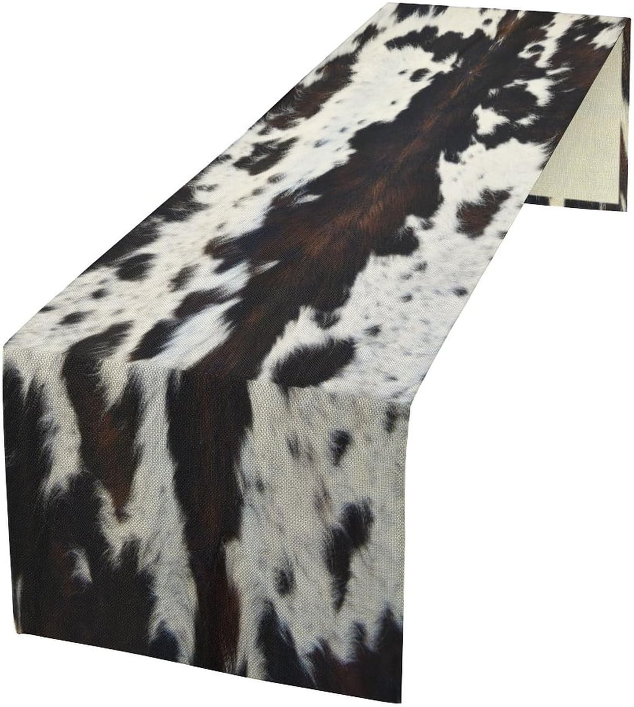 Amazon.com: Cow Skin Print Table Runner, Rustic Cottage Country ...