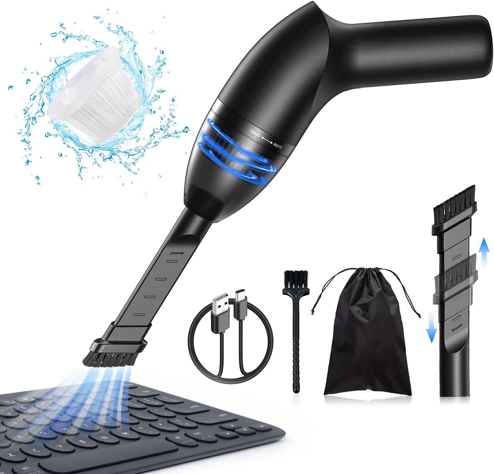Amazon.com: Meudeen Air Duster - Computer Vacuum Cleaner - for Keyboard ...