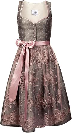 Amazon.com: Edelnice Trachtenmode Bavarian Women's Designer Midi Dirndl ...