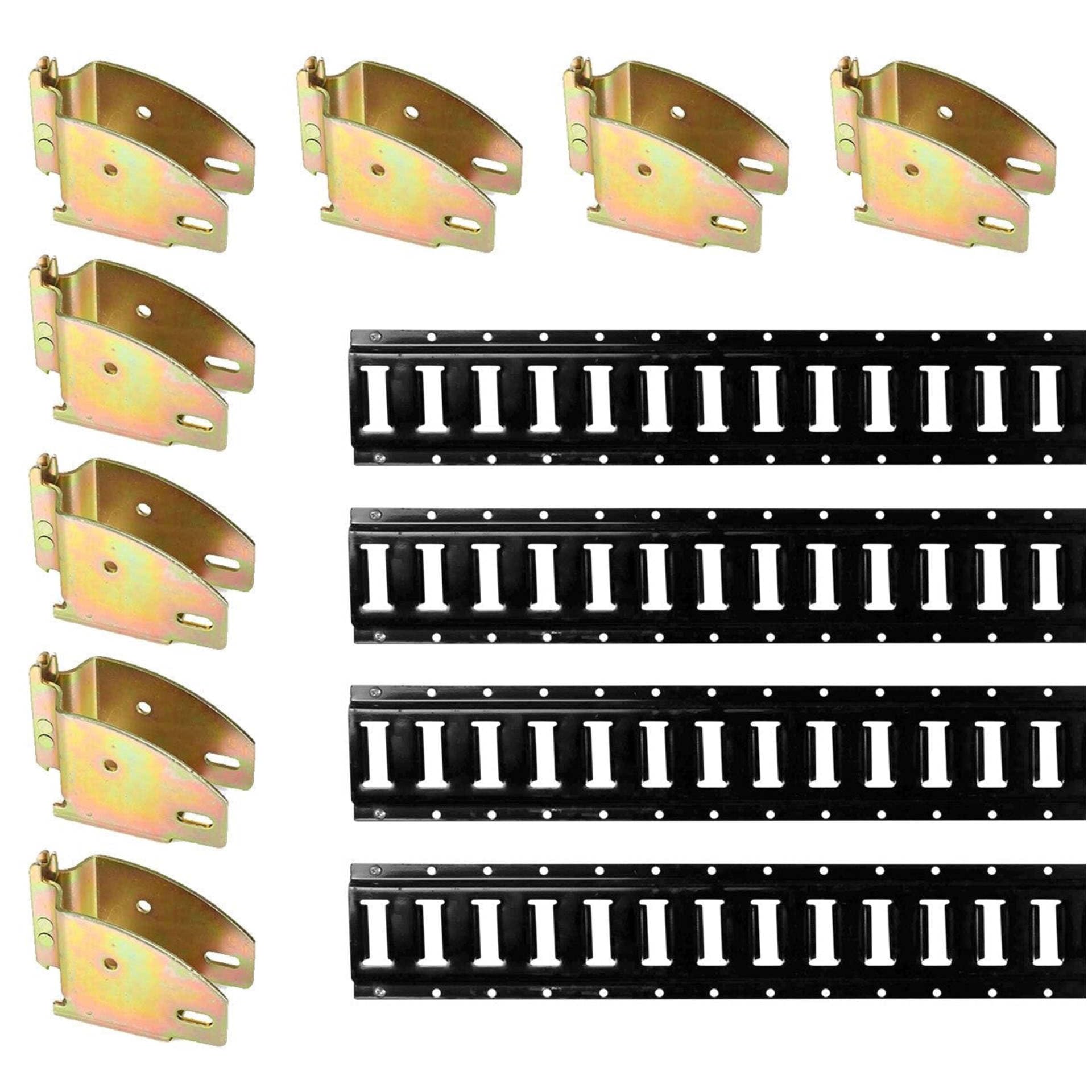 DC Cargo Mall E Track Shelving Kit - 12 Pieces: 5 ft Black E Track ...