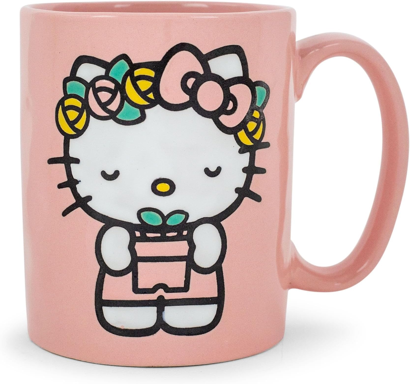Amazon.com: Sanrio Hello Kitty Love Heart-Shaped Handle Ceramic Mug ...