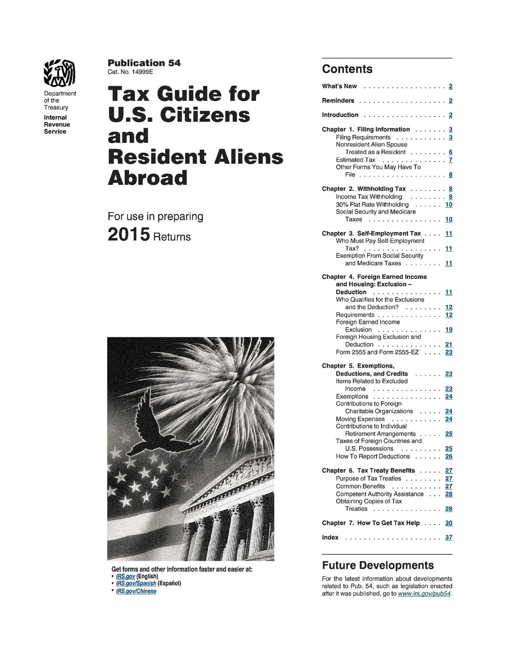 Amazon.com: Publication 54: Tax Guide for U.S. Citizens and Resident ...