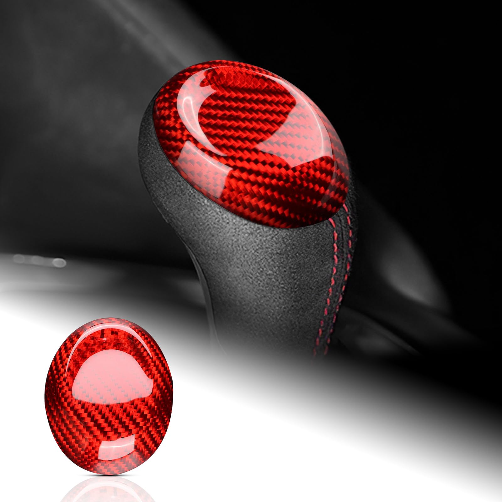 Amazon.com: AIRSPEED Carbon Fiber for Camaro Gear Shift Knob Cover Gear ...