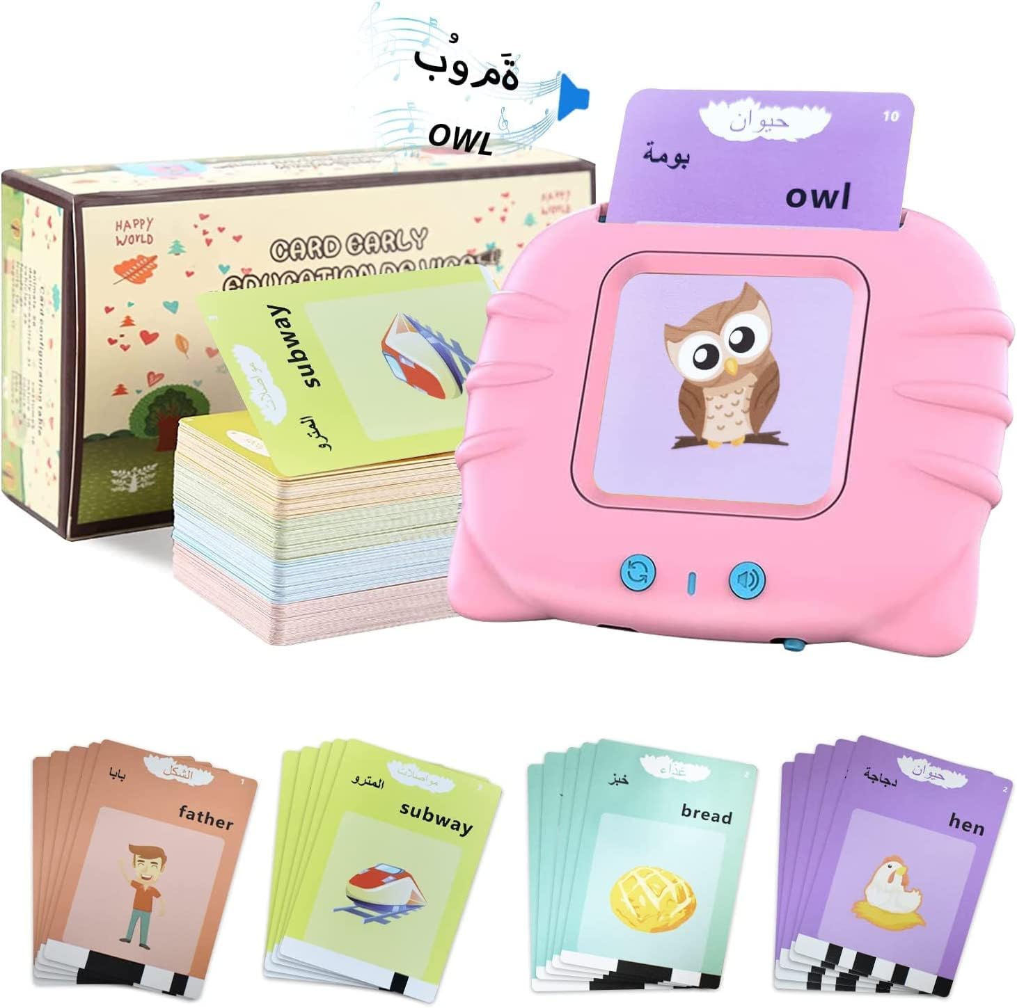 Arabic FlashCards Learning Toys for 3-12 Years Old, The Arabic Pocket ...