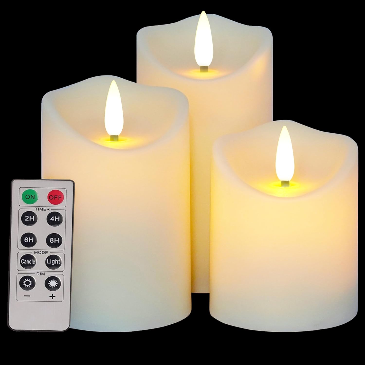 Amazon.com: Enido Flickering Flameless Candles, Battery Candles, LED ...