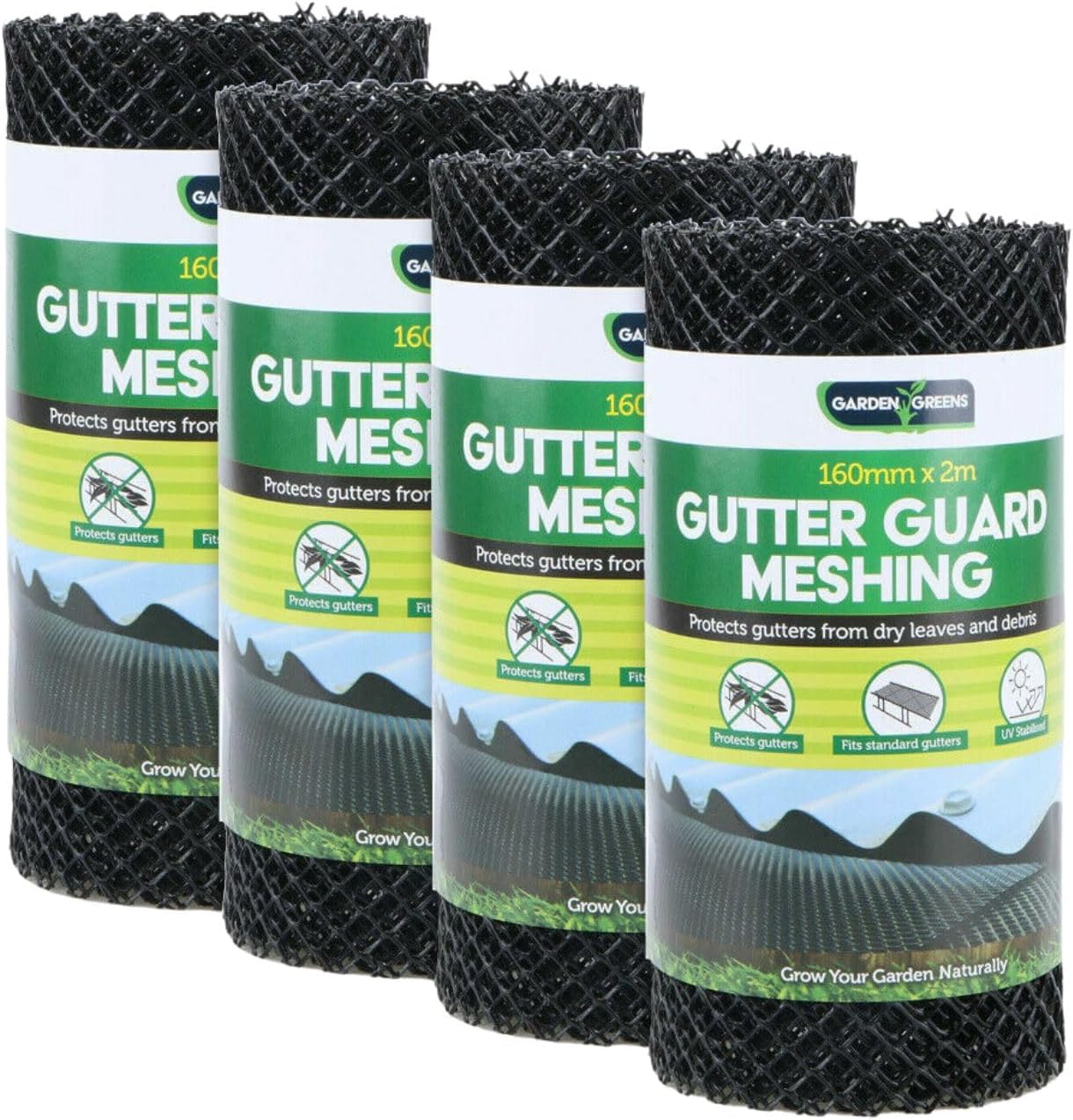 Leona Co Gutter Guards Roll Black Plastic Guards Mesh Downspout Pipe ...