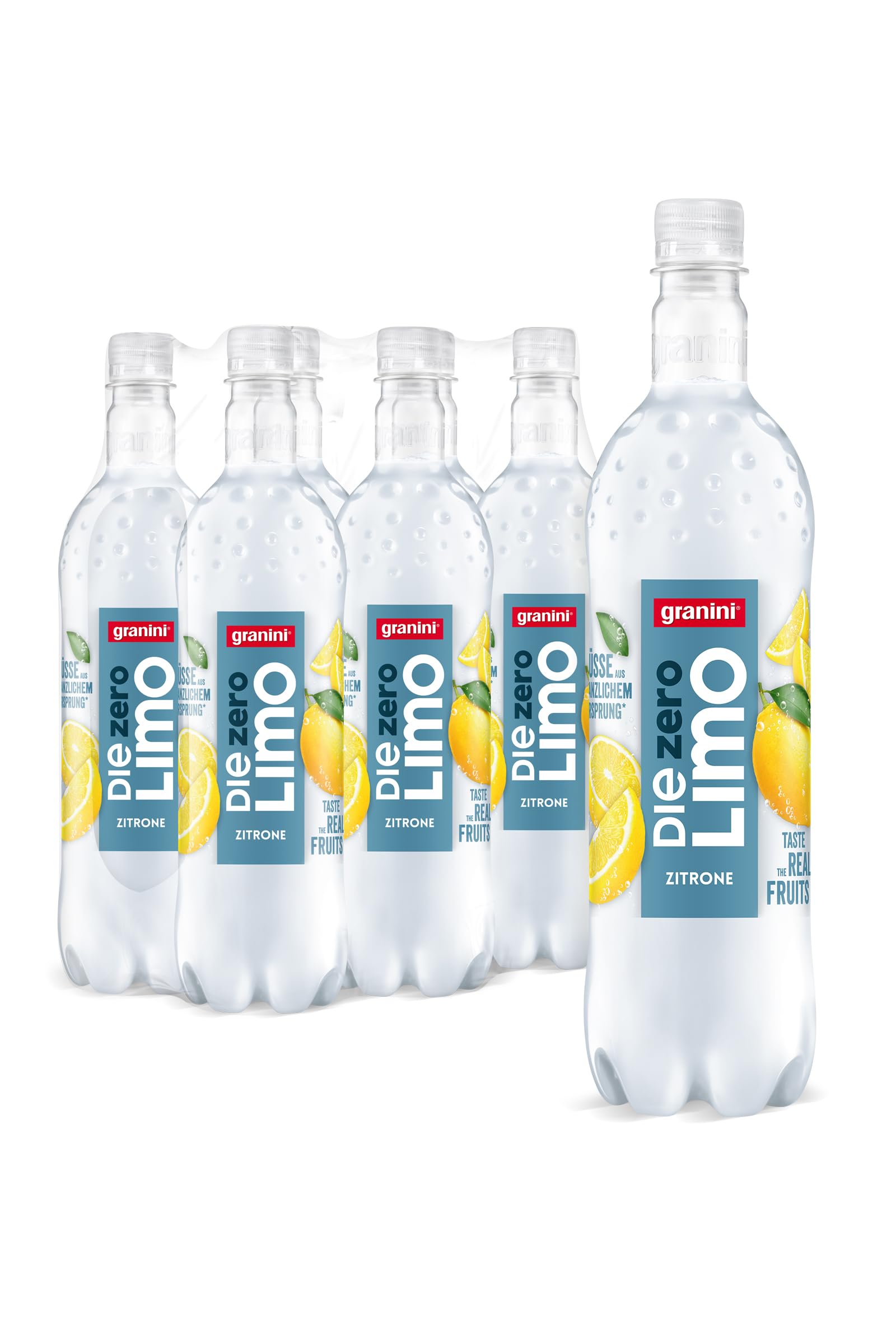 Die Limo von granini Zero Zitrone (6x 1l), natürlich erfrischend, mit ...