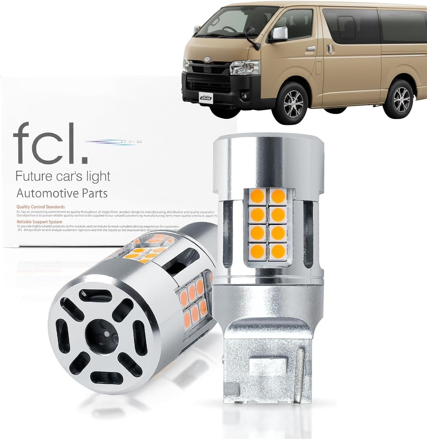 Amazon | fcl.(エフシーエル) ハイエース 200系 9型 8型 7型 新型 T20 ピンチ部違い led ウインカー ハイフラ ...