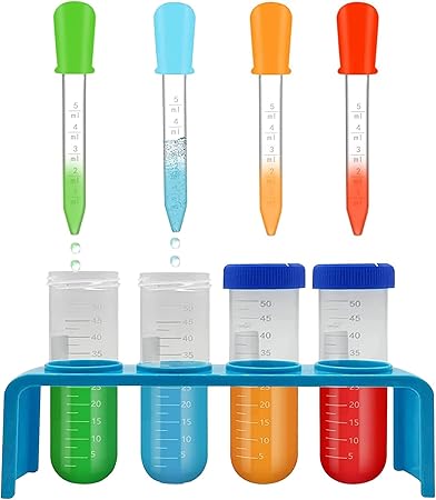 9 Pcs Pipettes for Children,Science Kits for Kids,Plastic Test Tubes ...