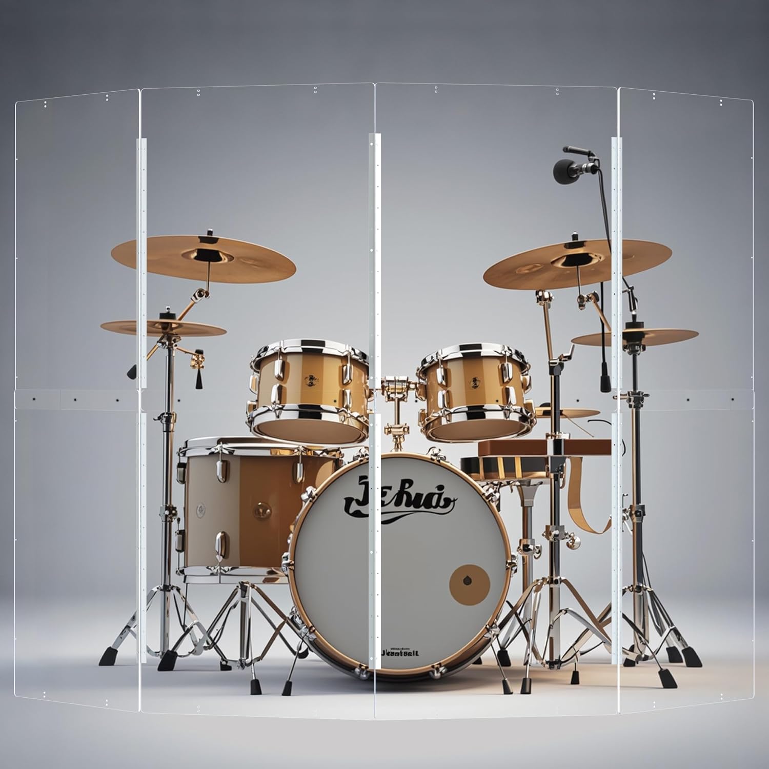 Amazon.com: Portable Drum Shield | 4 Panels 2ft x 5ft | Factory ...