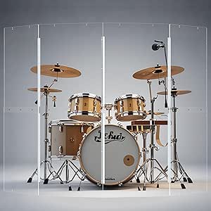 Amazon.com: Portable Drum Shield | 4 Panels 2ft x 5ft | Factory ...