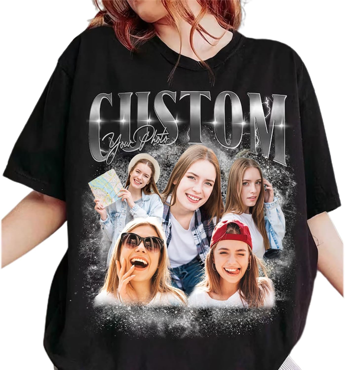 Amazon.com: Custom Your Own Bootleg Rap Tee Shirts, Custom I Love My ...