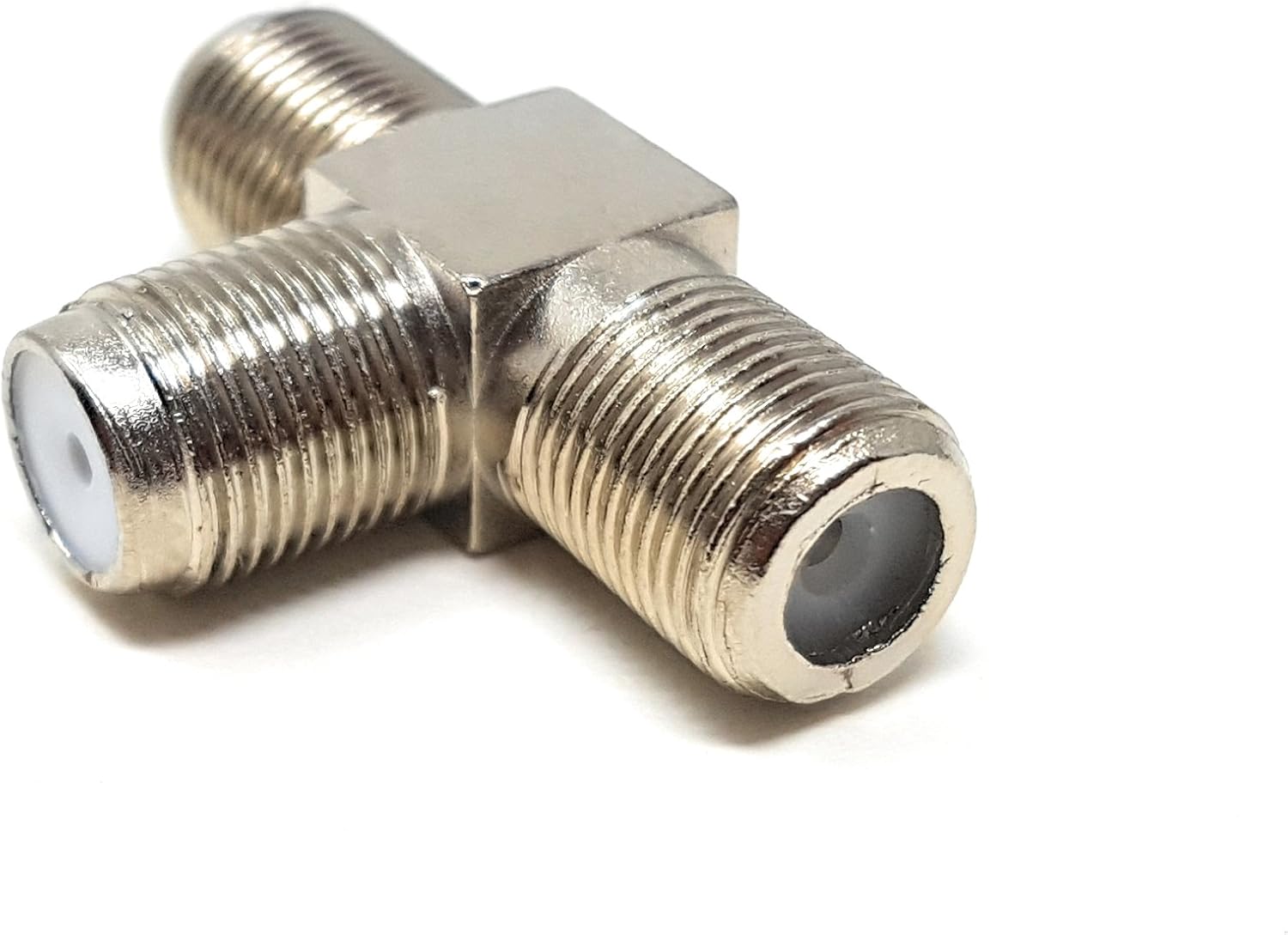 MainCore F Type Plug Socket to 2 x F Type Plug Sockets T Adapter Y ...