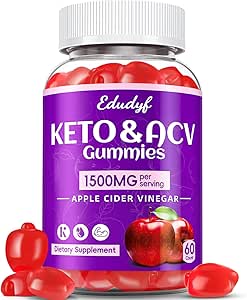 Amazon.com: EDUDYF Keto ACV Gummies - 1500mg Apple Cider Vinegar Gummies with Probiotics, B12 ...