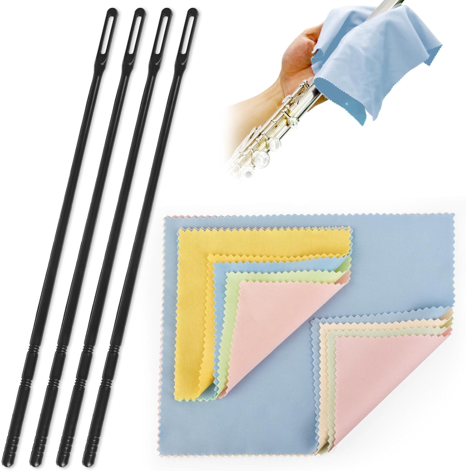 Amazon.com: CONLI Flute Cleaning Kit with 4 Flute Cleaning Rod and 8 ...