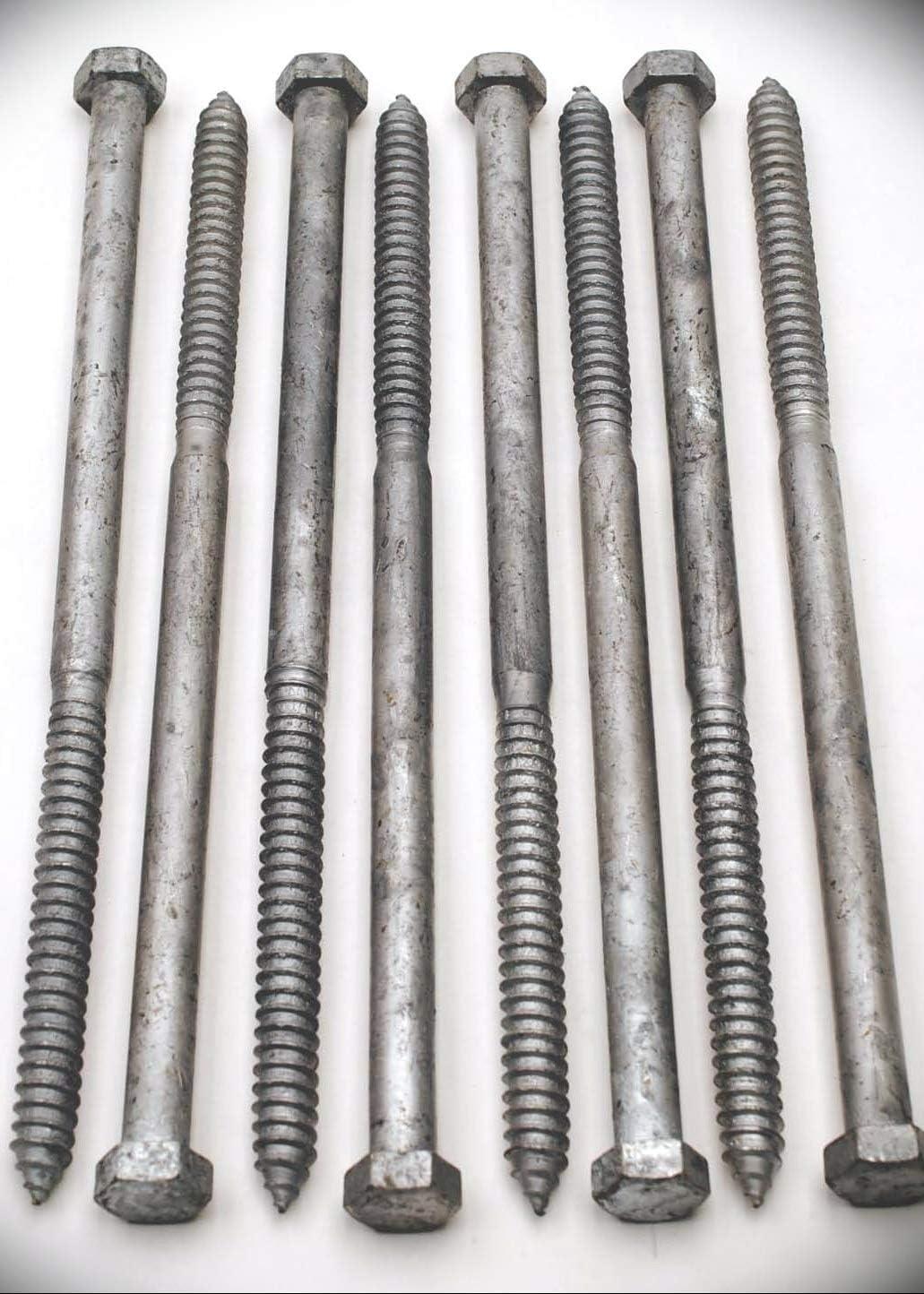 Amazon.com: 8 PCs Galvanized Hex Head 3/4 x 16 Lag Bolts Wood Screws ...