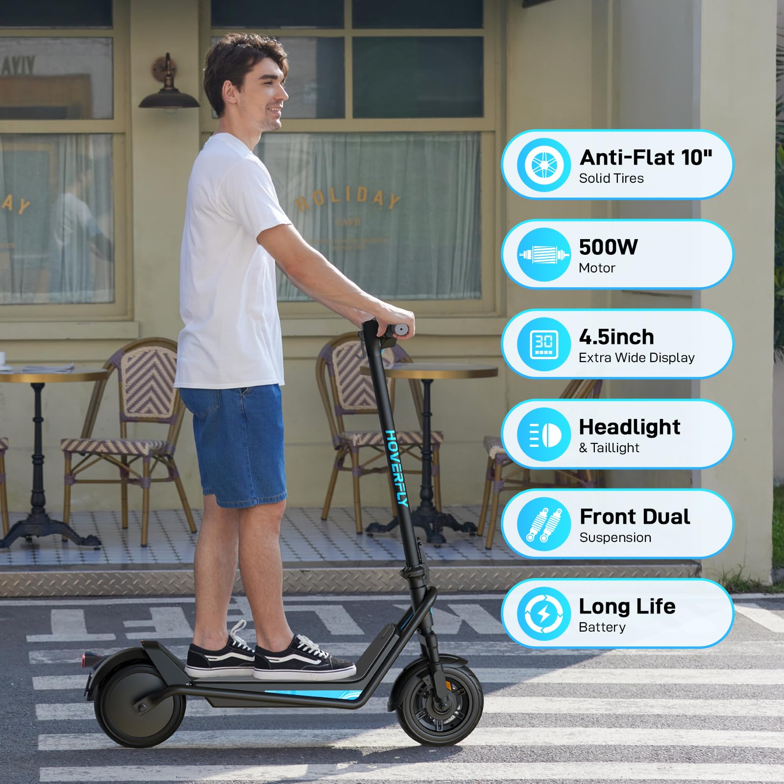 Snapklik.com : HOVERFLY X3 Electric Scooter For Adults, 10" Solid Tire ...