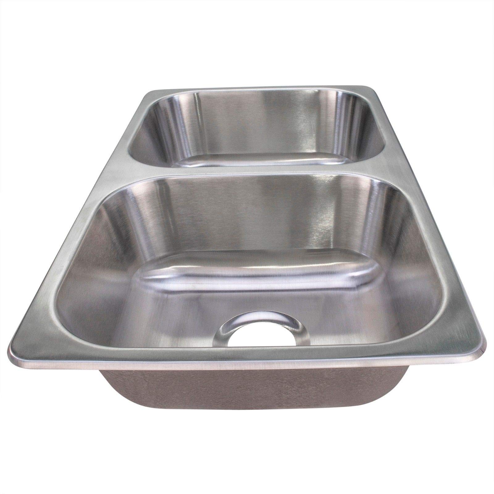Snapklik.com : RecPro RV Double Bowl Kitchen Sink 27" X 16 X 7 ...