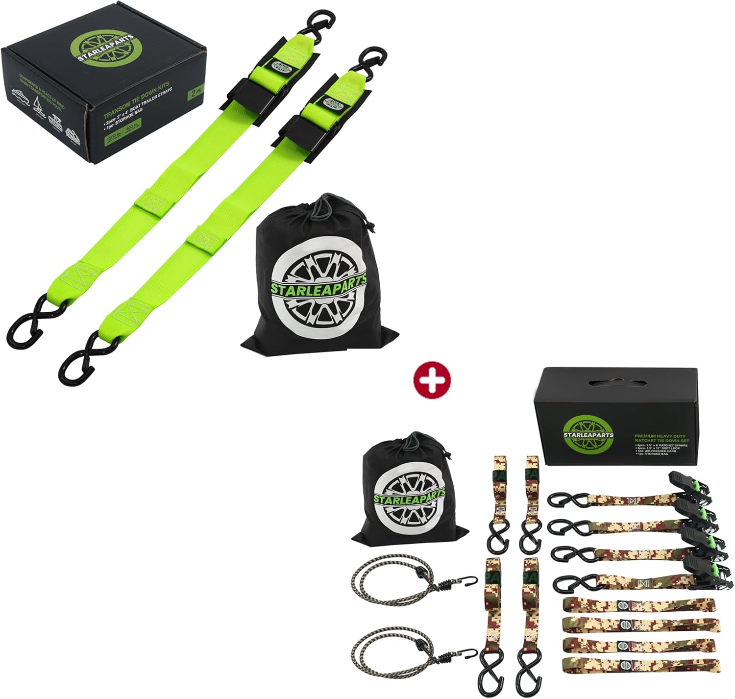 Amazon.com: StarLeaparts Transom Tie Down Kits (2PK) -2" x 4' Boat ...