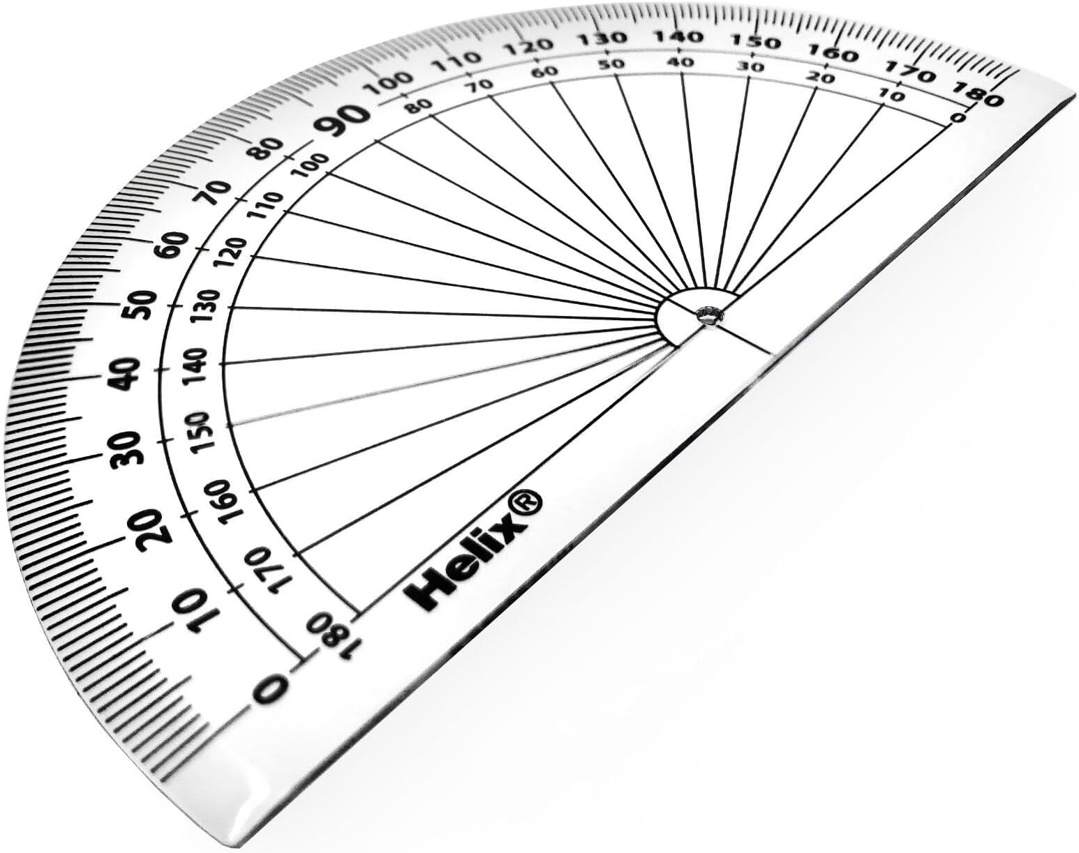 Helix 10cm 180 Degree Clear Protractor H01010 : Amazon.co.uk ...