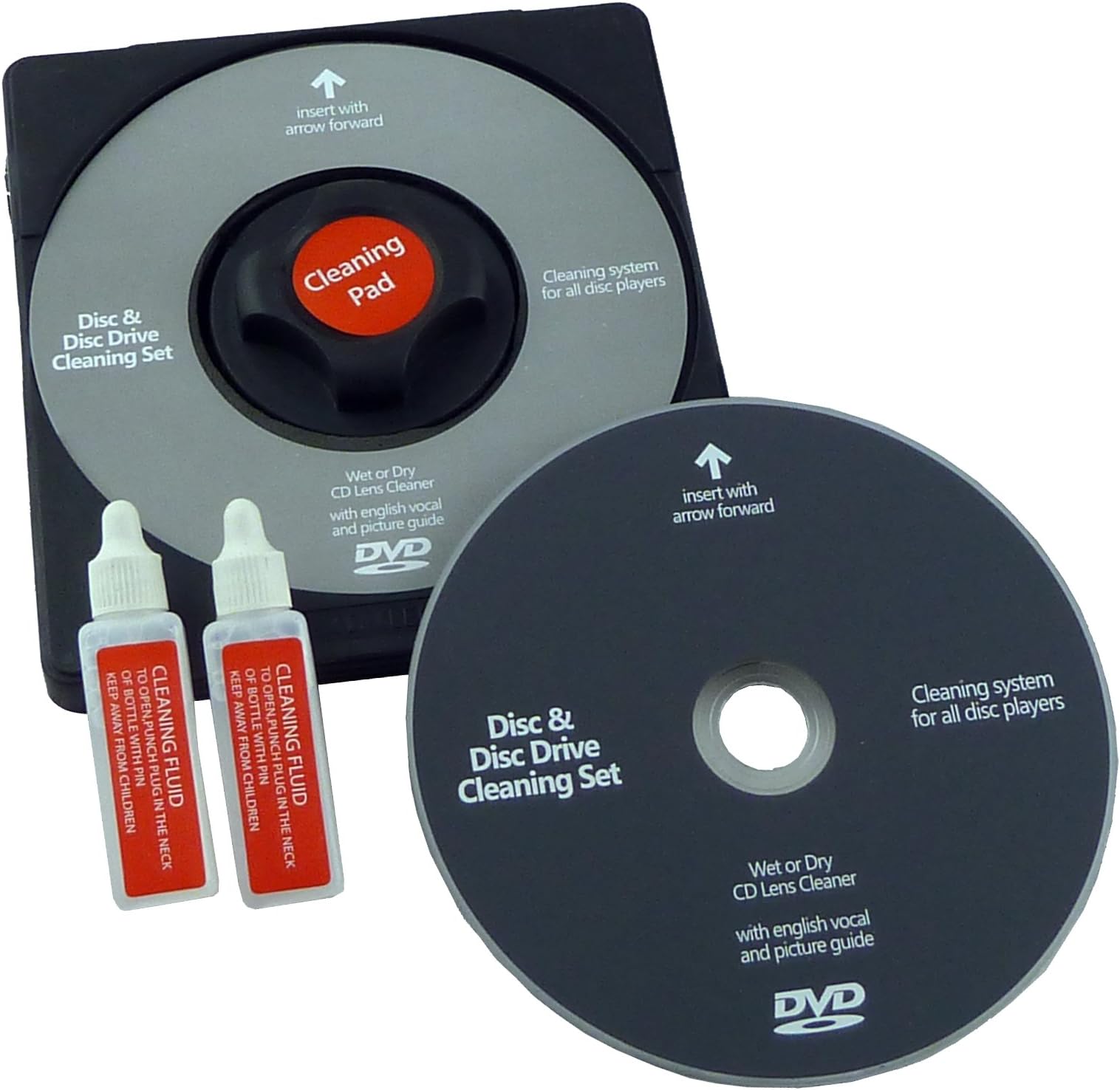 DVD Laser Lens Cleaner - Cleaning Disc and Fluid: Amazon.co.uk ...