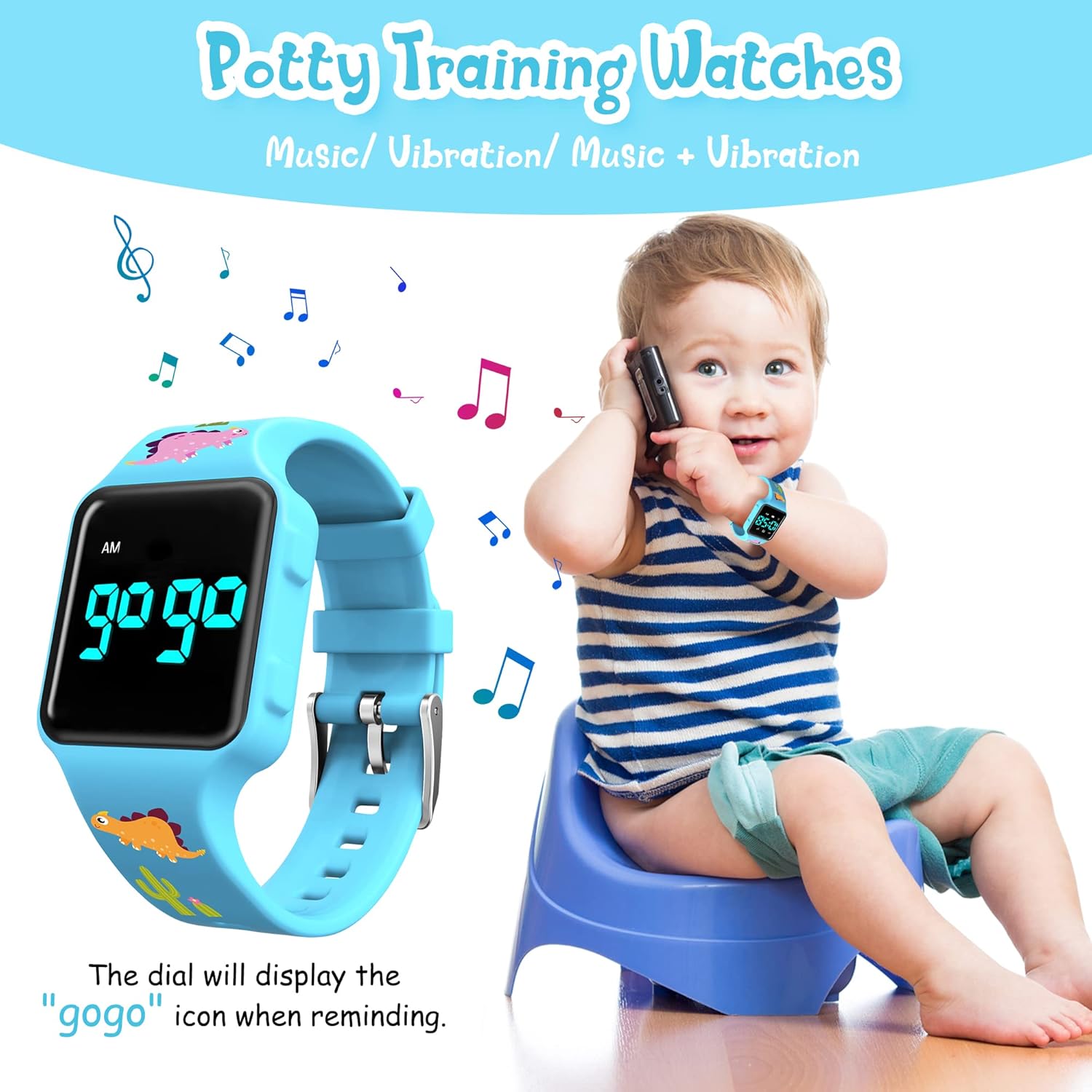 A ALPS Kids Potty Training Watch, Waterproof Digital Rechargeable ...