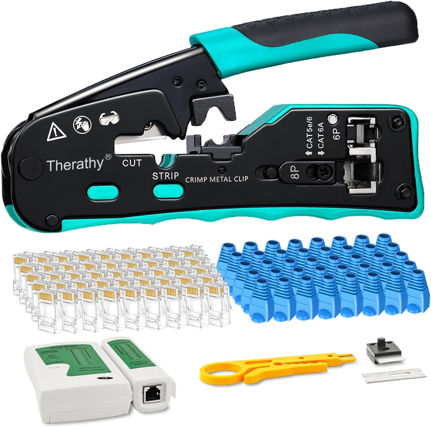 RJ45 Crimp Tool Pass Through Ethernet RJ45 Crimper Nepal | Ubuy