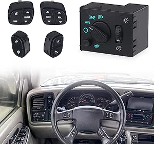 Amazon.com: WMPHE Compatible with Headlight Switch+ Steering Wheel ...