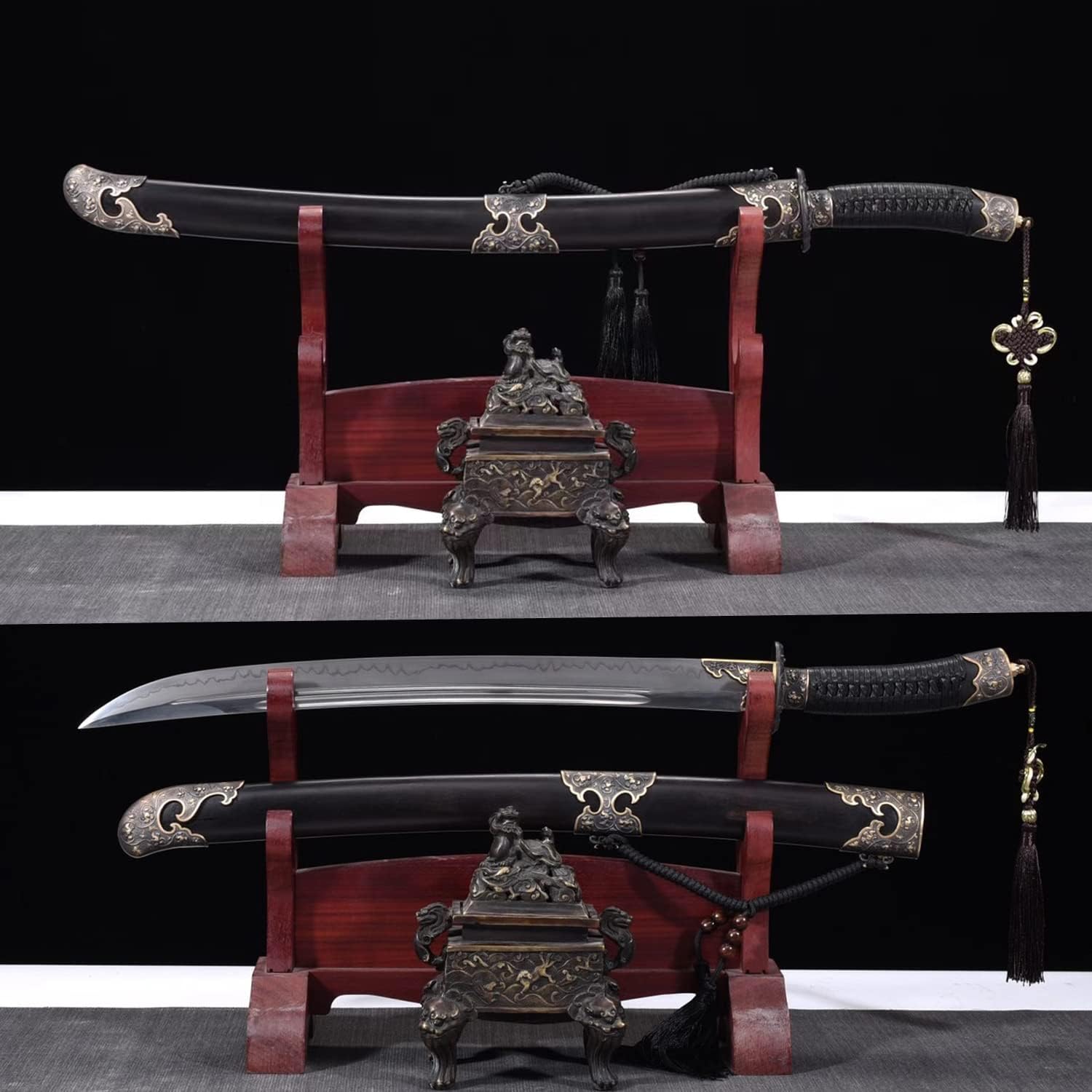 Amazon.com : HERO SWORD Handmade 30'' Auspicious Qing Dao 祥瑞清刀” Manual ...