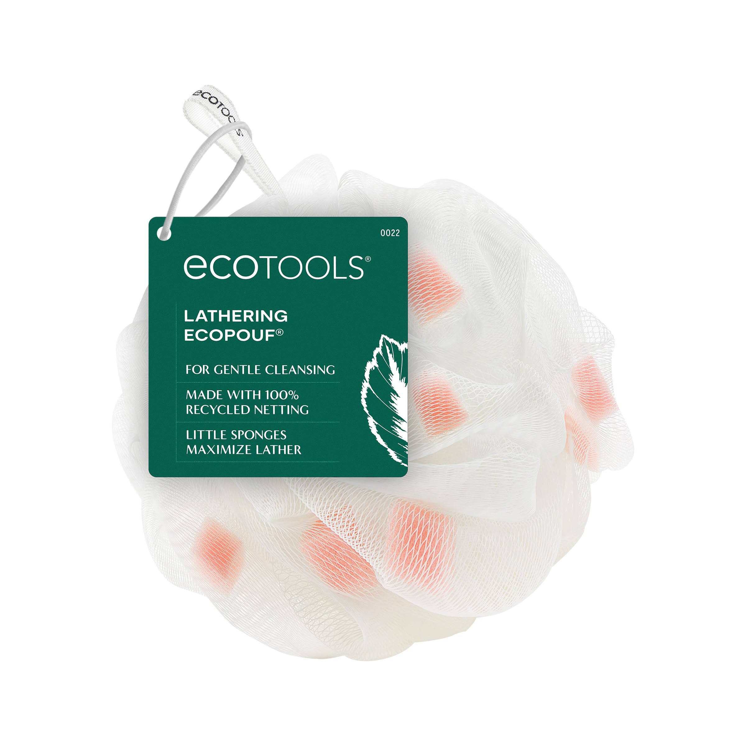 Amazon.com: EcoTools Lathering EcoPouf 6 Pack, Loofah Infused with Mini ...