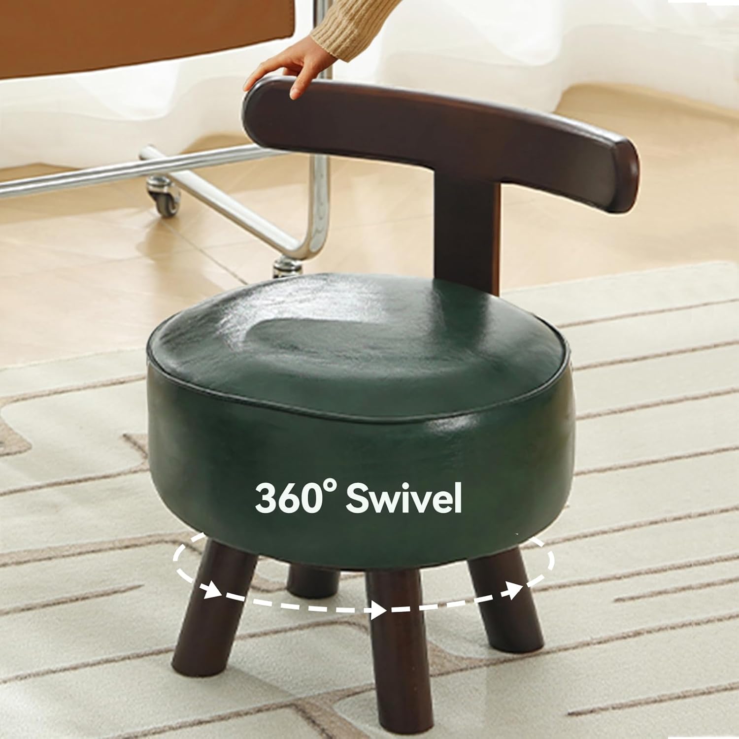 Amazon.com: Towood Lifee Ottoman Footstool, Solid Wood Footrest with ...