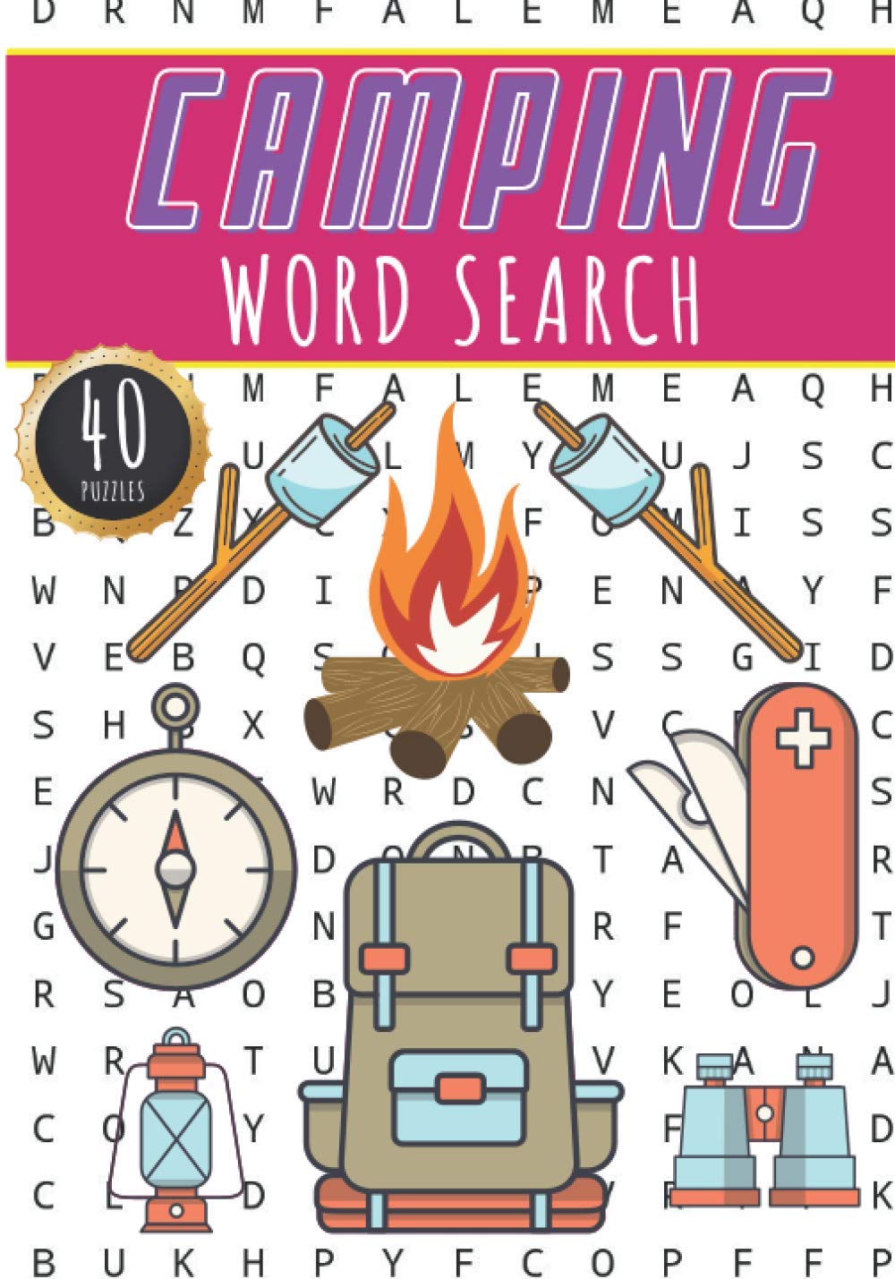 Camping Word Search: Camper Word Search Book | 40 Puzzles With Word ...