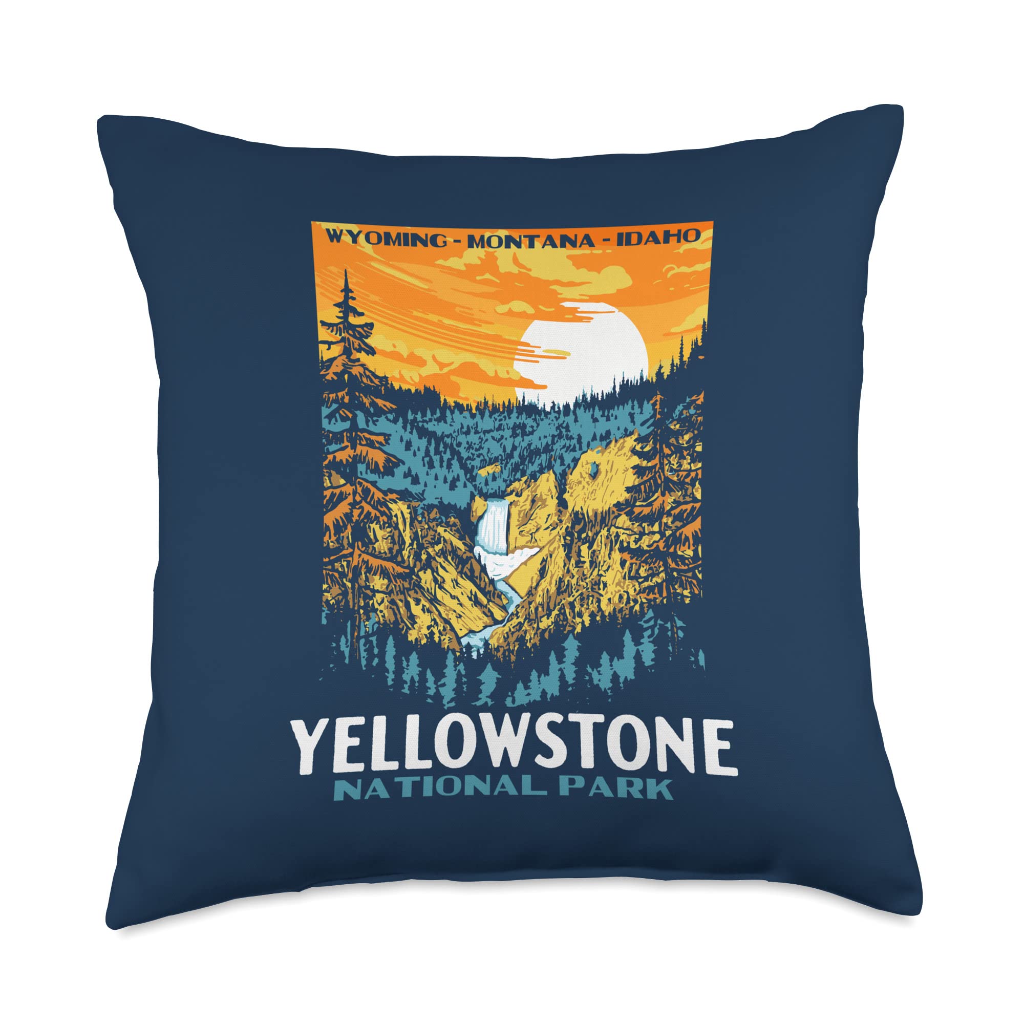 Amazon.com : Retro Yellowstone National Park WPA Style Lower Falls ...
