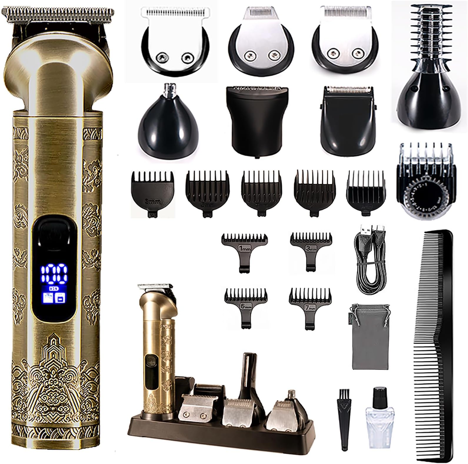 Amazon.com: Professional T9 Hair Trimmer - Hair Clipper - Beard Trimmer ...