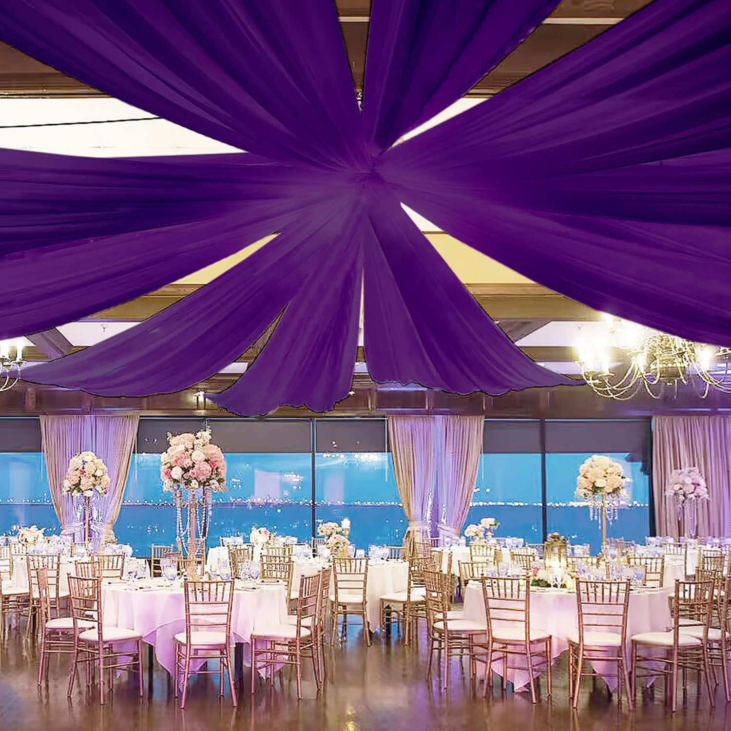 Trico Full Ceiling Draping With Chiffon