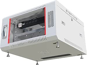 Network Data Cabinet - 6U Rack Mount - Wall Mount IT Rack - Locking ...