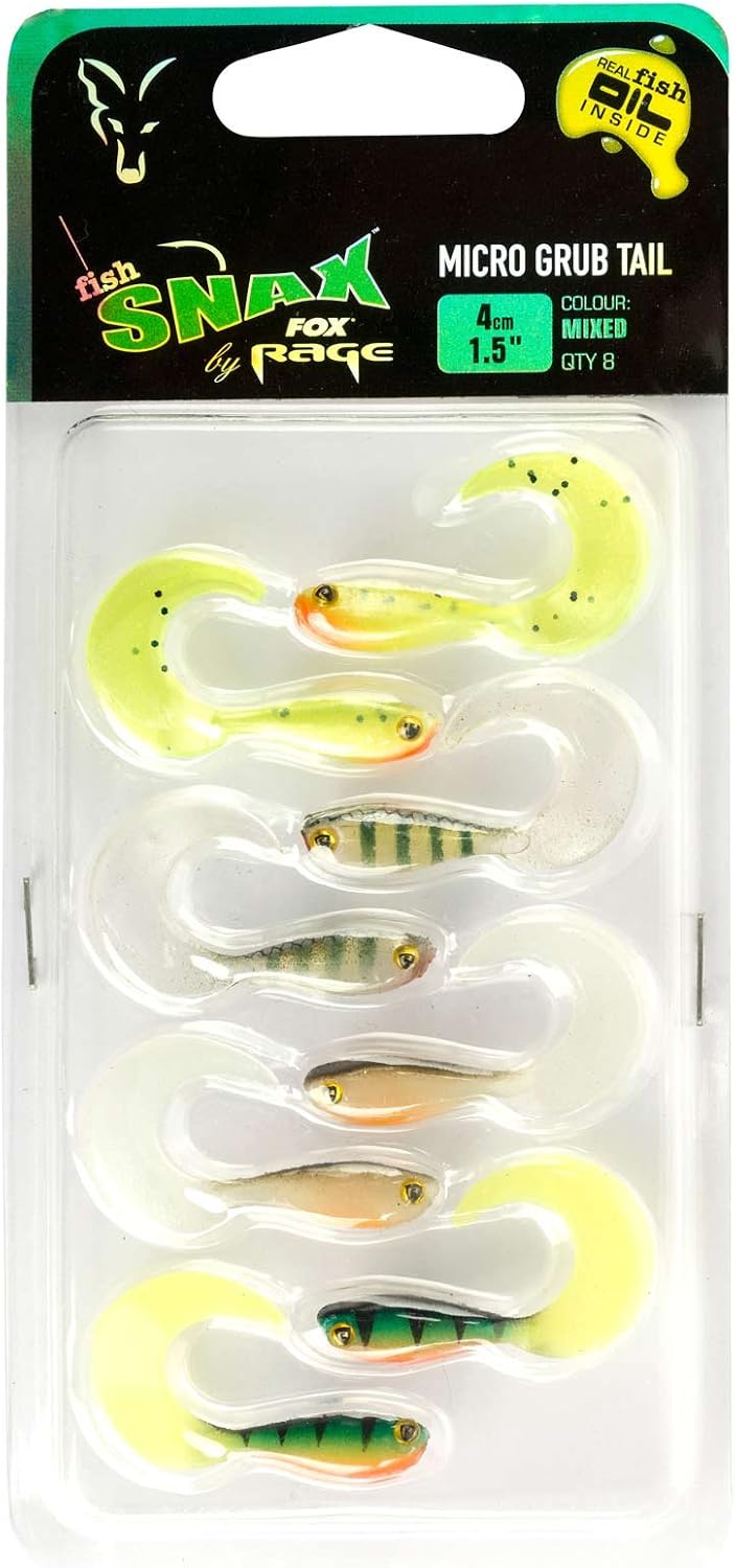 Fox Rage Micro Tail 1.5 Inch Mixed Lures NSL1159 : Amazon.co.uk: Sports ...