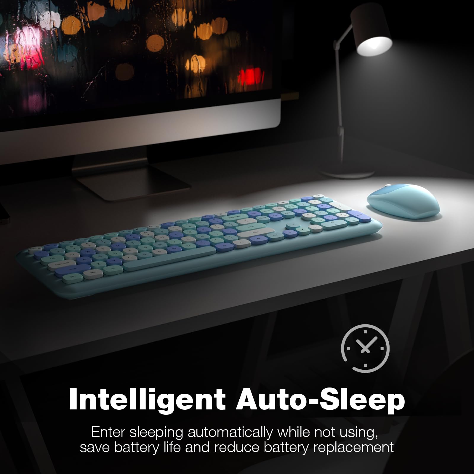 Snapklik.com : Wireless Keyboard And Mouse Combo - MOFII Blue Full ...
