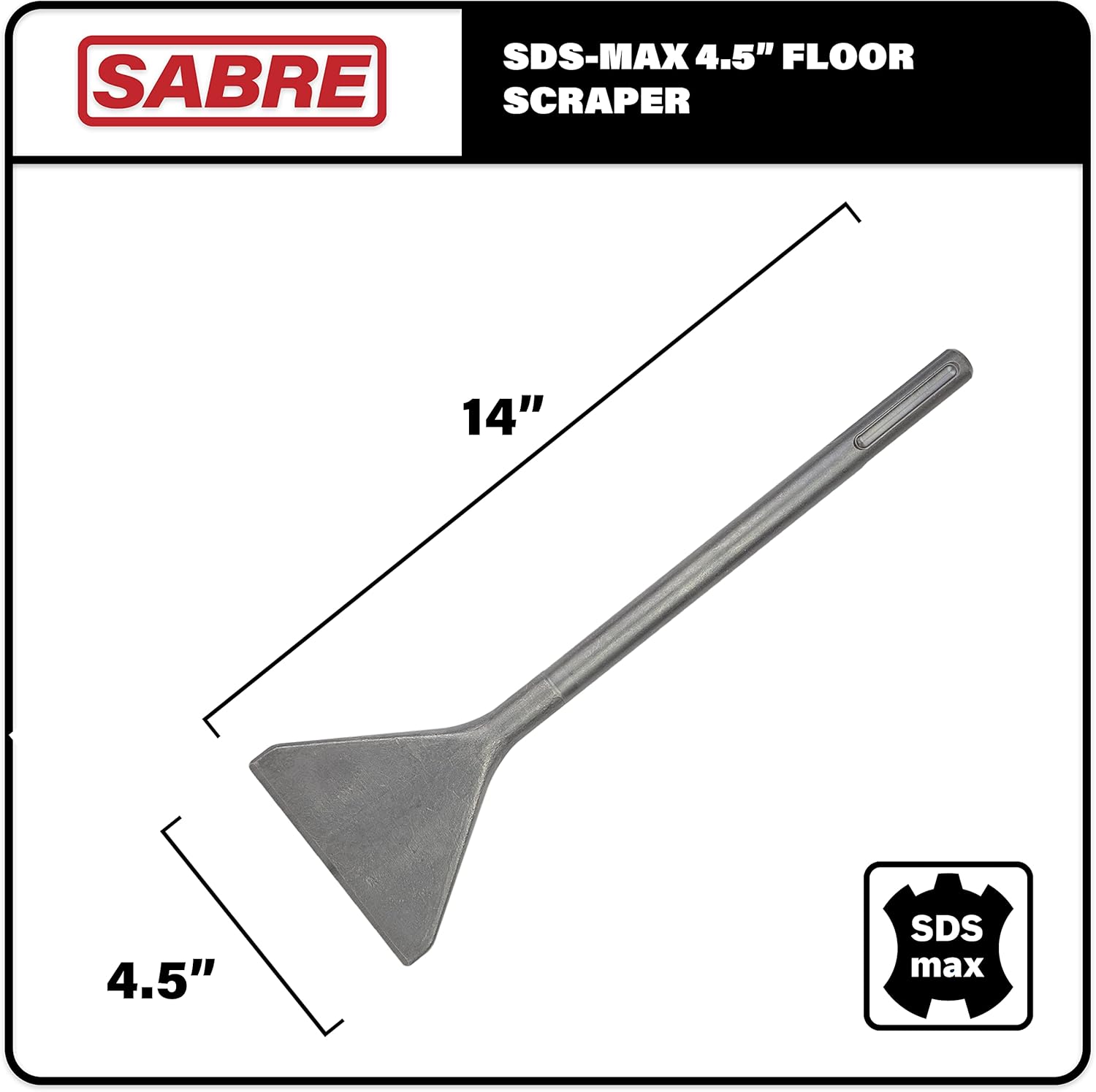 Sabre Tools SDS MAX – Cincel de raspado delgado de 4.5 pulgadas (4.5 x ...