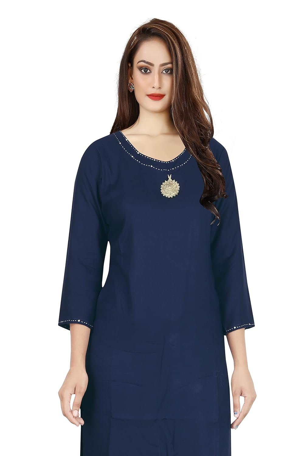 Royal Rajasthani Kurti Women's Rayon Solid Colour Kurta for Office and ...