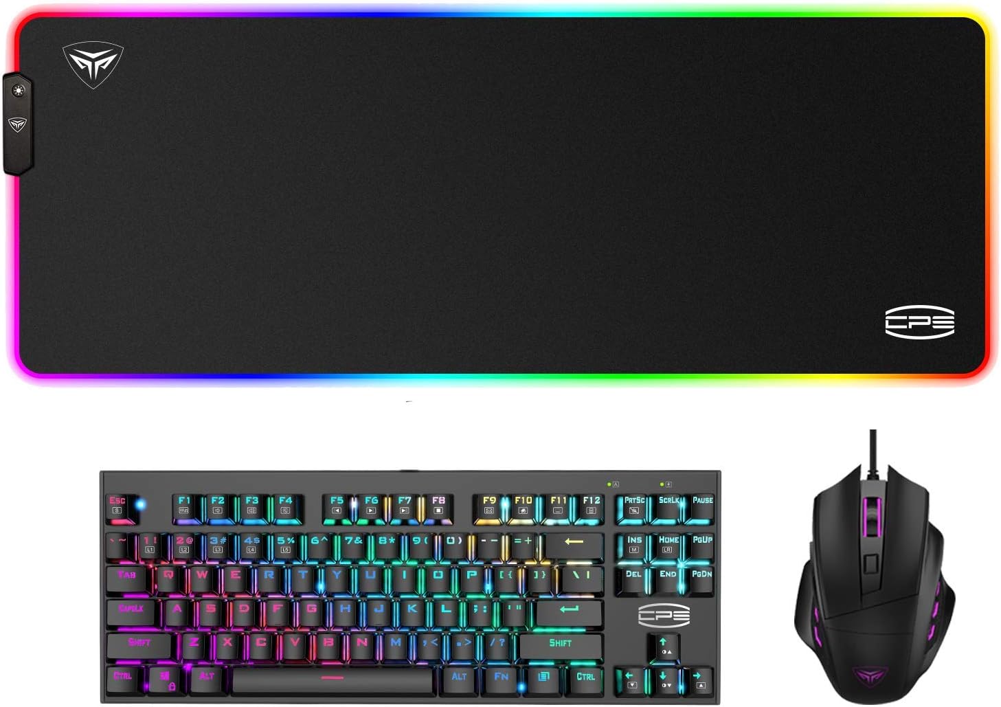 Amazon.com: CP3 Mechanical Gaming Keyboard & 12 Lighting Modes Large ...
