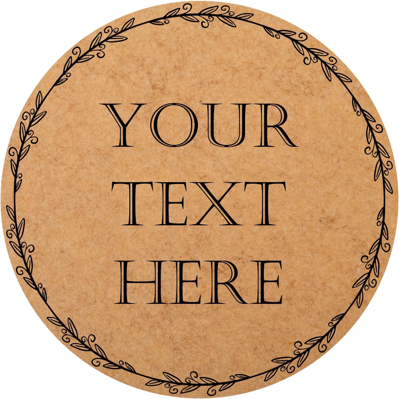 Amazon.com : 150,200Pcs Kraft Custom Sticker Labels Round Customized ...