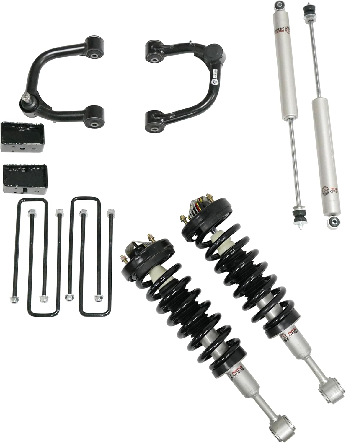 Amazon.com: 3" Lift Kit Front Struts w/Rear Blocks Shocks and Control ...