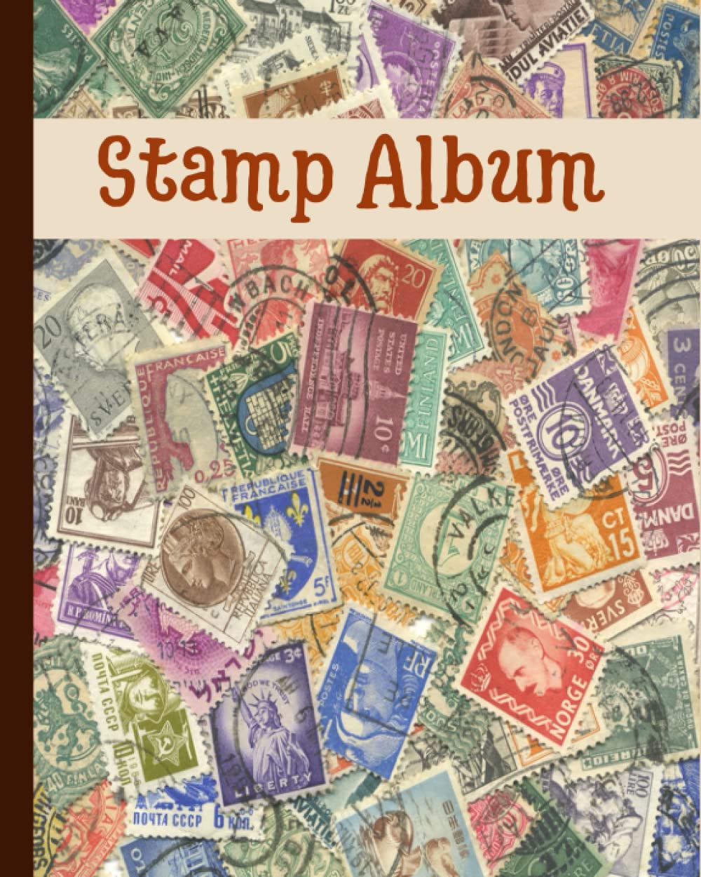 Stamp Album: Stamp Collecting Album for Stamp Collectors, Large Vintage ...